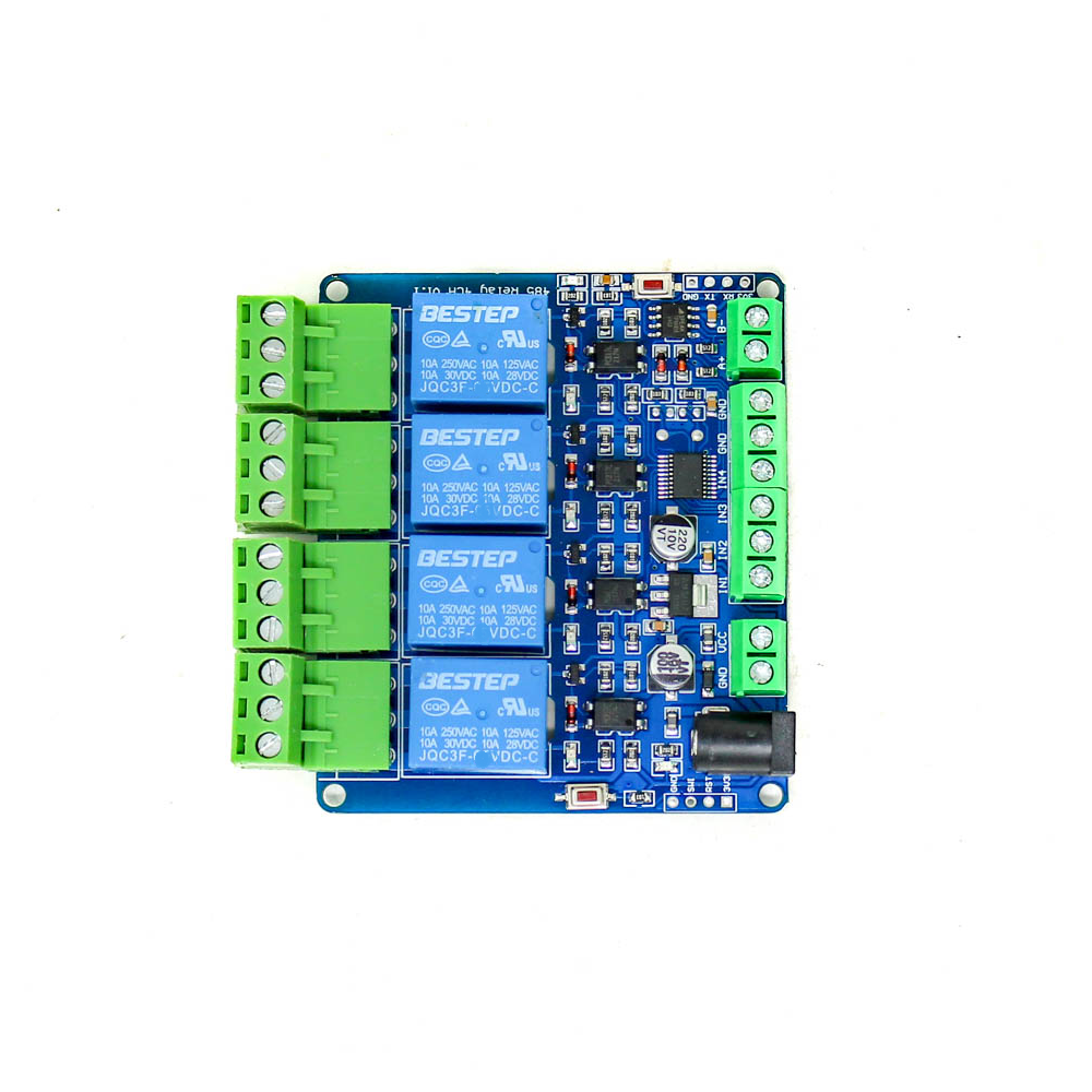 Buy 12V Modbus RTU 4 Channels Relay Module Online at Robu.in