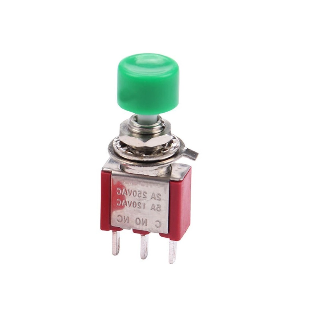 Green DS-612 6MM 3PIN Mini Momentary Self- Reset Automatic Return Push ...