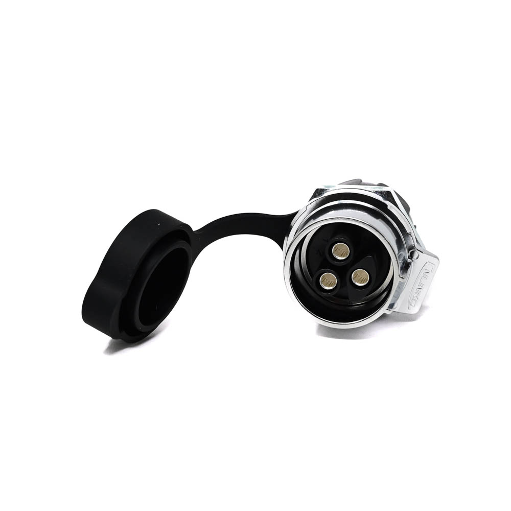 LP-28-J03SX-23-101-CNLINKO-3Pin Female Socket IP67 Waterproof Power ...